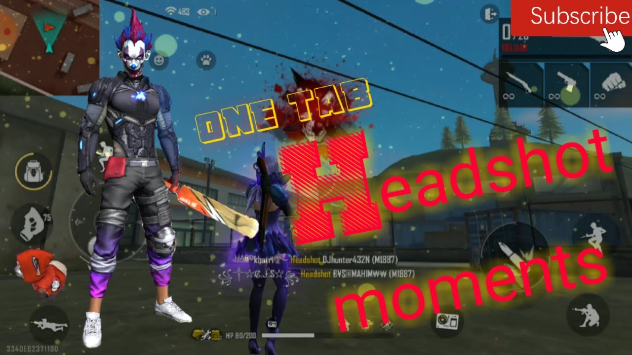 One tab | Headshot moments in garena free fire 🔥 training ground in ...
