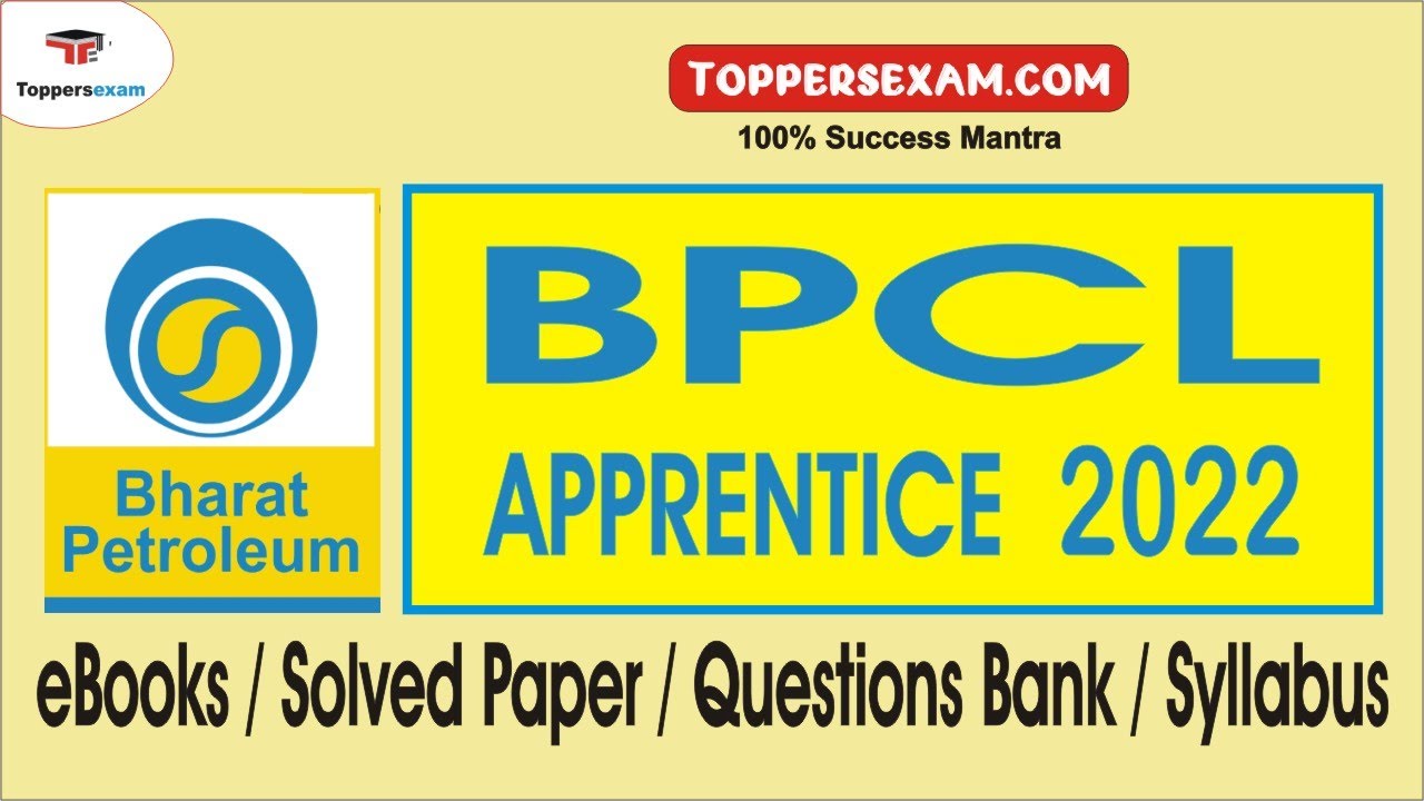 Recruitment For BPCL APPRENTICE 2022 | eBooks | Solved Paper ...