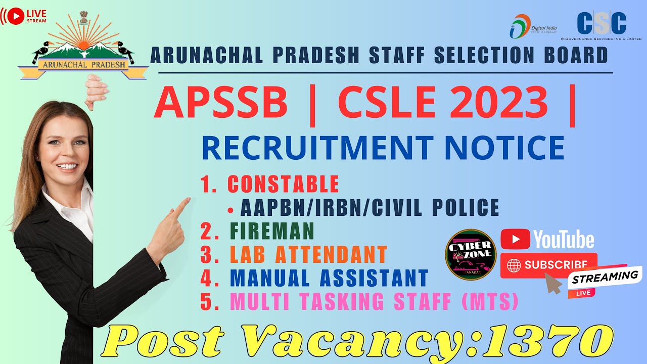 LATEST JOB ADVERTISEMENT || APSSB CSLE 2023 | FULL ADVERTISEMENT ...