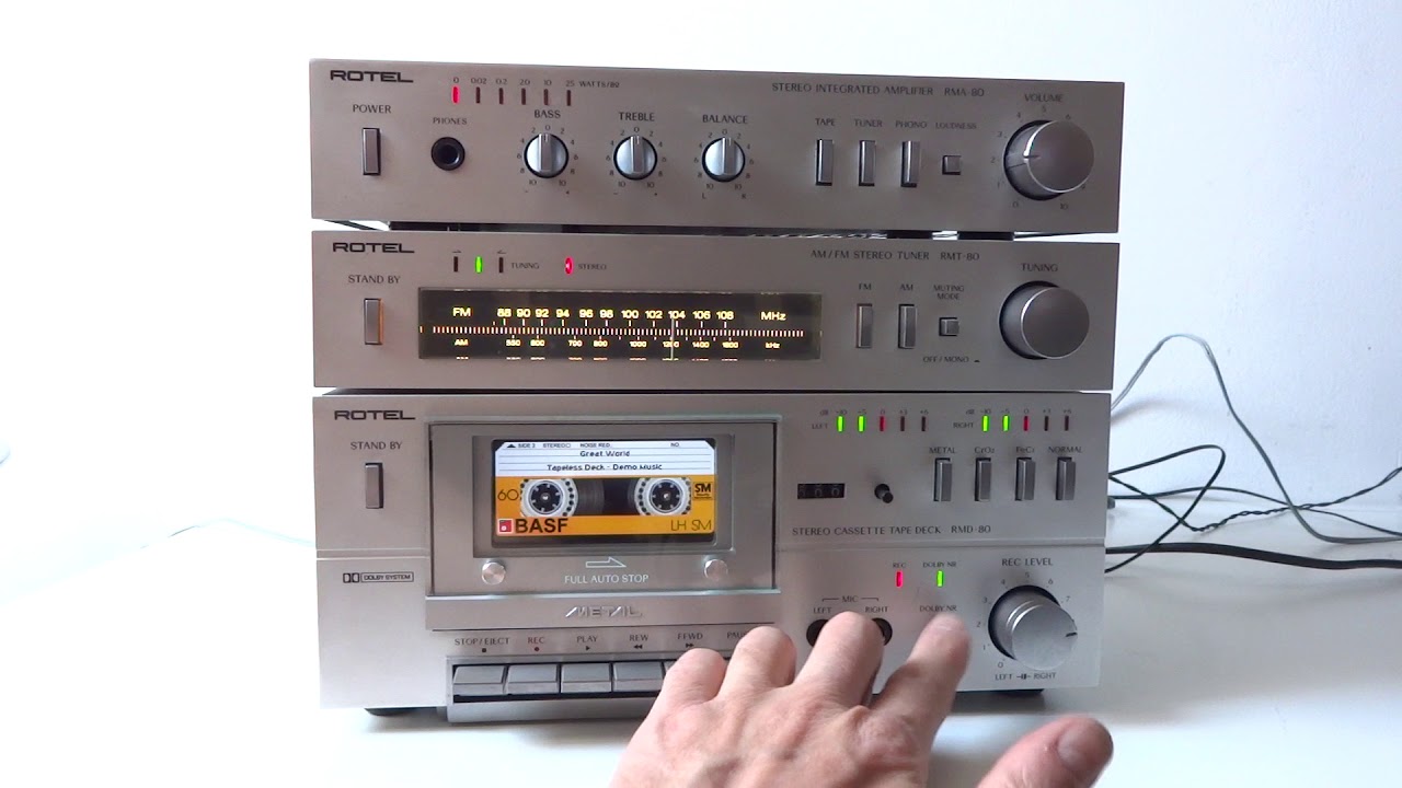 ROTEL MINI SET - RMD-80, RMA-80, RMT-80 - Tapeless Deck Project - YouTube