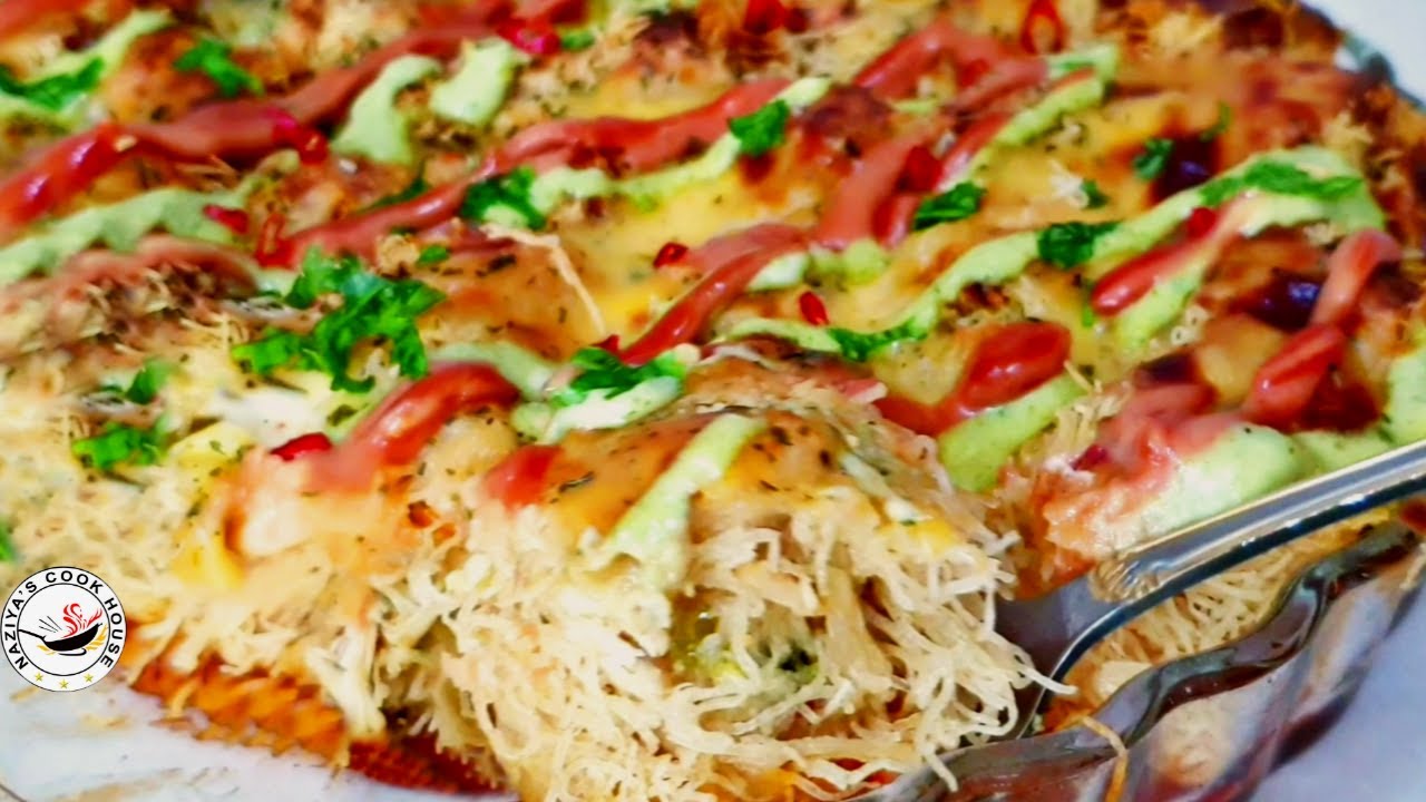 Chicken Kunafa I Kataifi Chicken I Cheesy Chicken Kunafa I Chicken ...