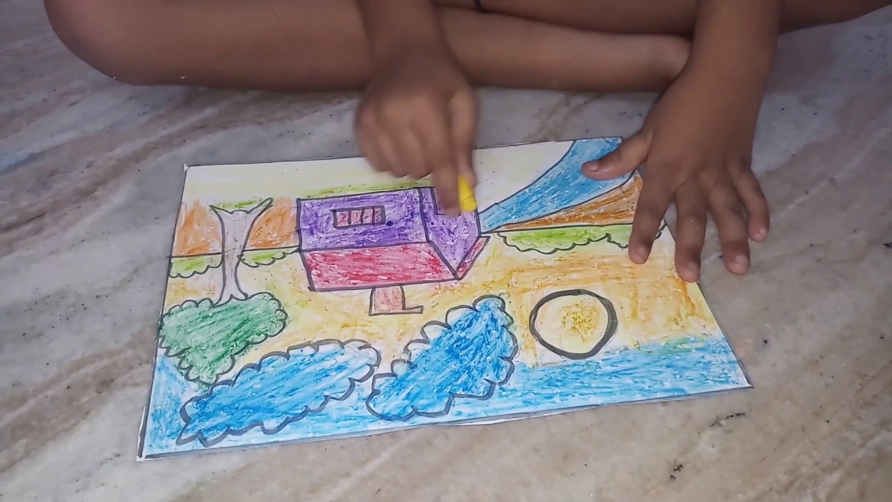 Fun Activity at Home - Crayon Drawing - YouTube