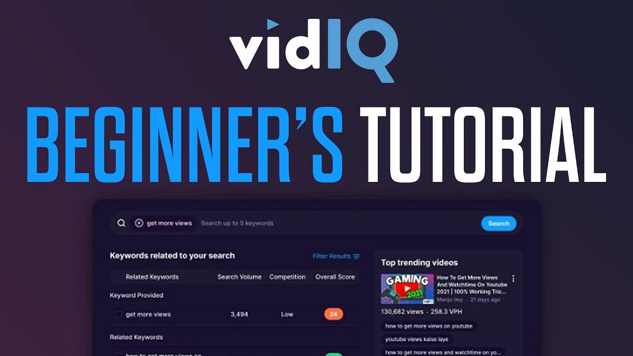 VidIQ Tutorial For Beginners | How To Use VidIQ For Youtube Videos For ...