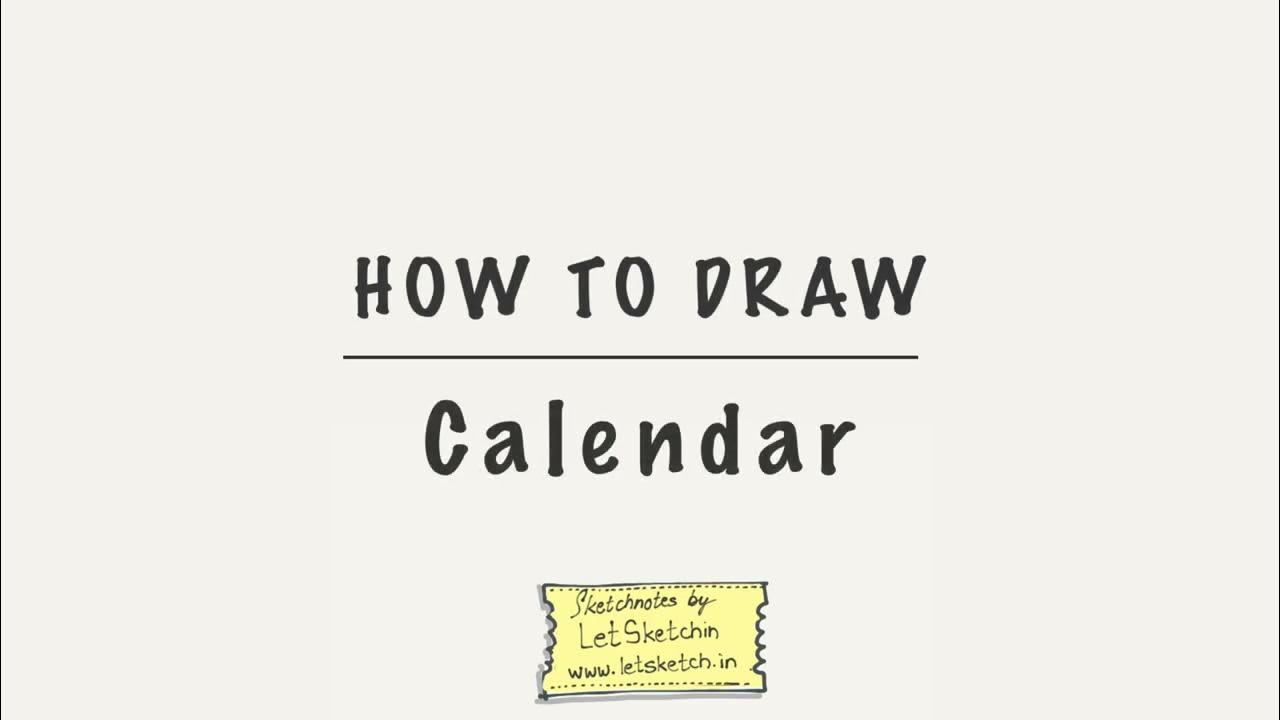 How to Draw - Calendar - YouTube