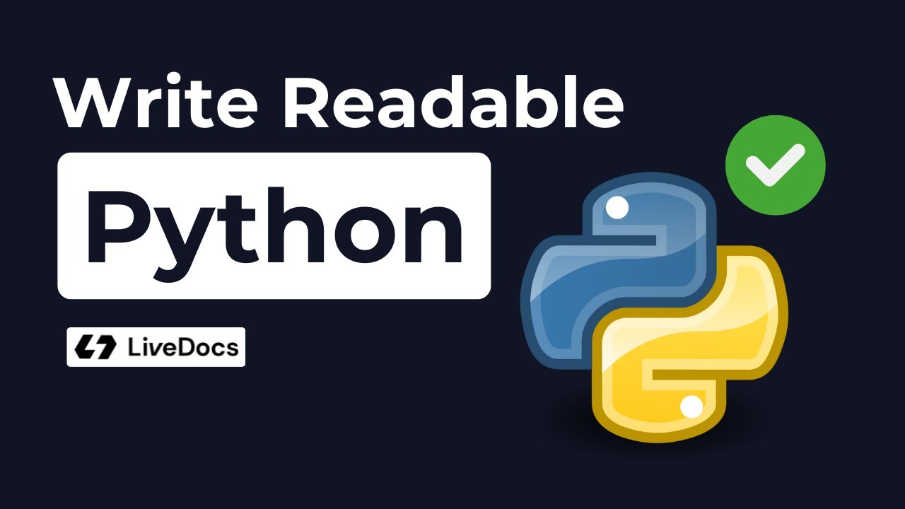 Livedocs University: Write Readable Python Code - YouTube