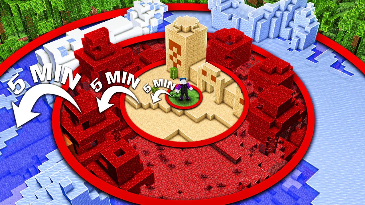 5 MINUTEN = NEUES BIOM (GANZE WELT 1 BIOM) - YouTube