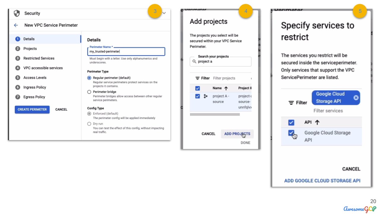 PCA 23 - VPC Service Controls, service perimeter for cloud storage ...