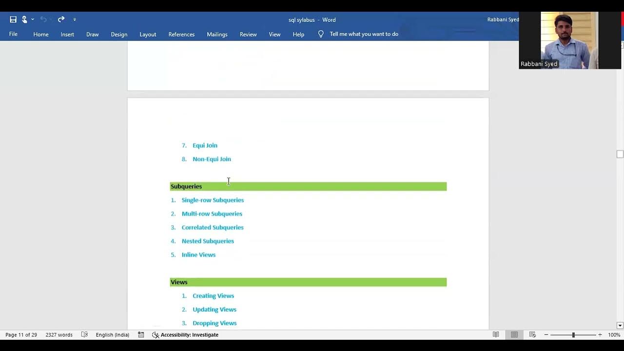 database tutorial - YouTube