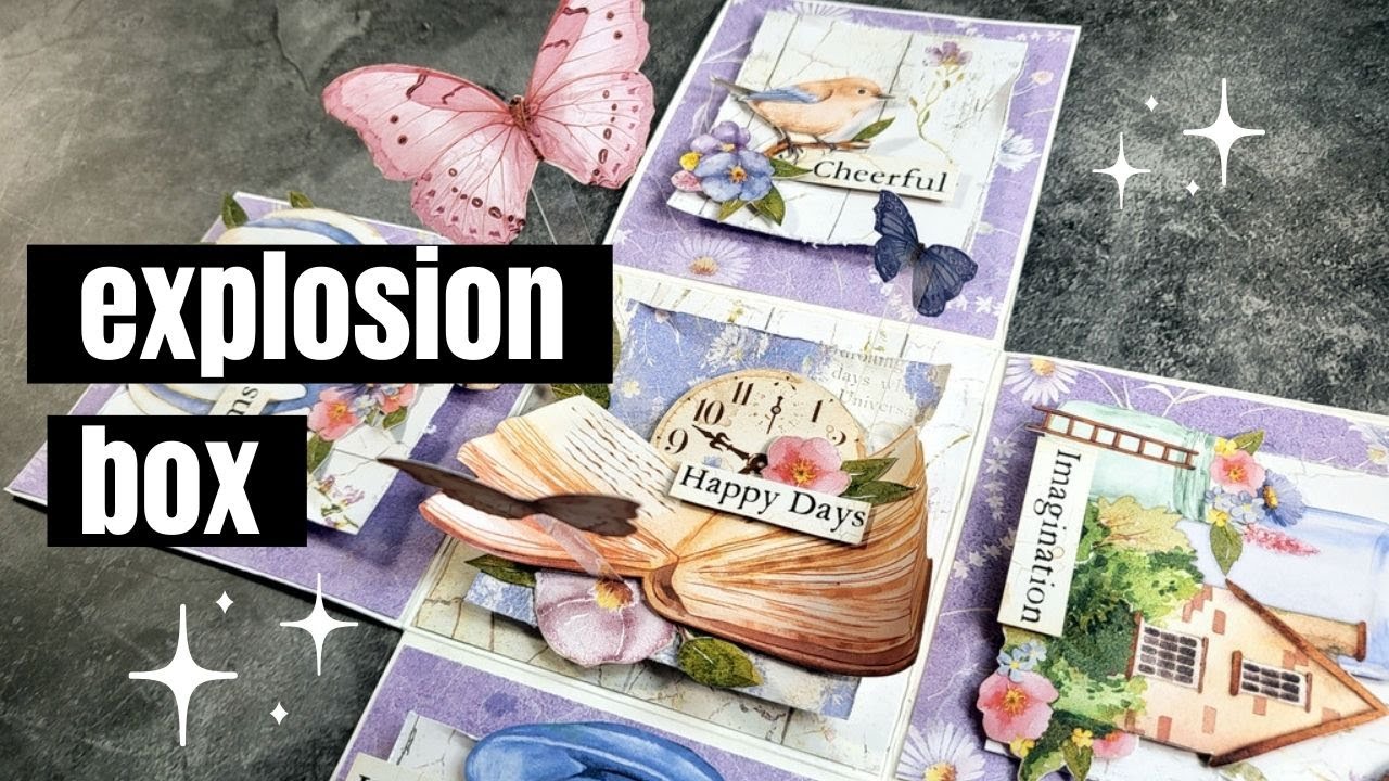 explosion box ⭐ EASY⭐ | use your 12x12 paper pads - YouTube