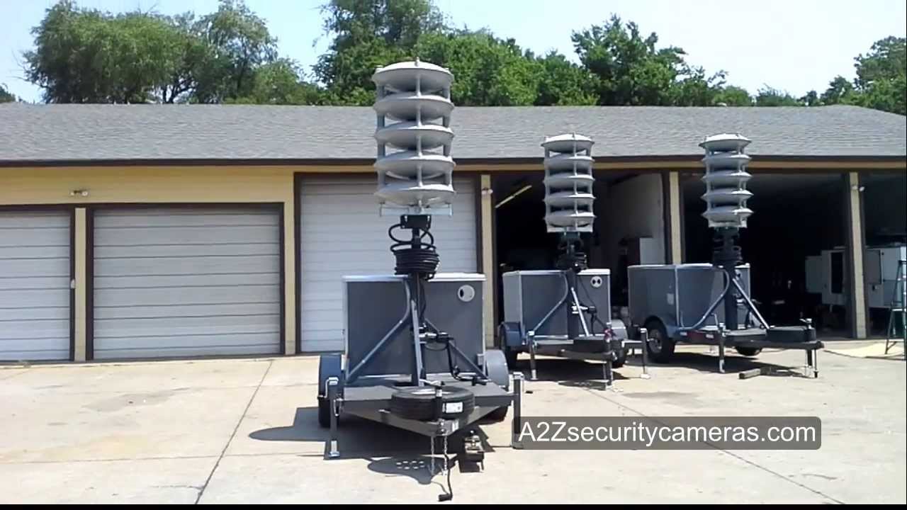 A2Z 360 Acoustic Alert Mobile Command Trailer View plus Mechanical Mast ...
