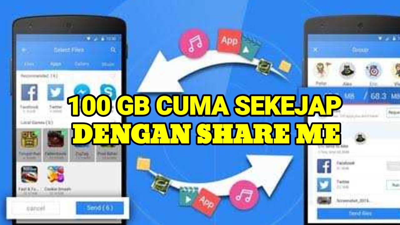 CARA MENGIRIM FILE PAKAI APLIKASI SHARE ME AGAR CEPAT - YouTube