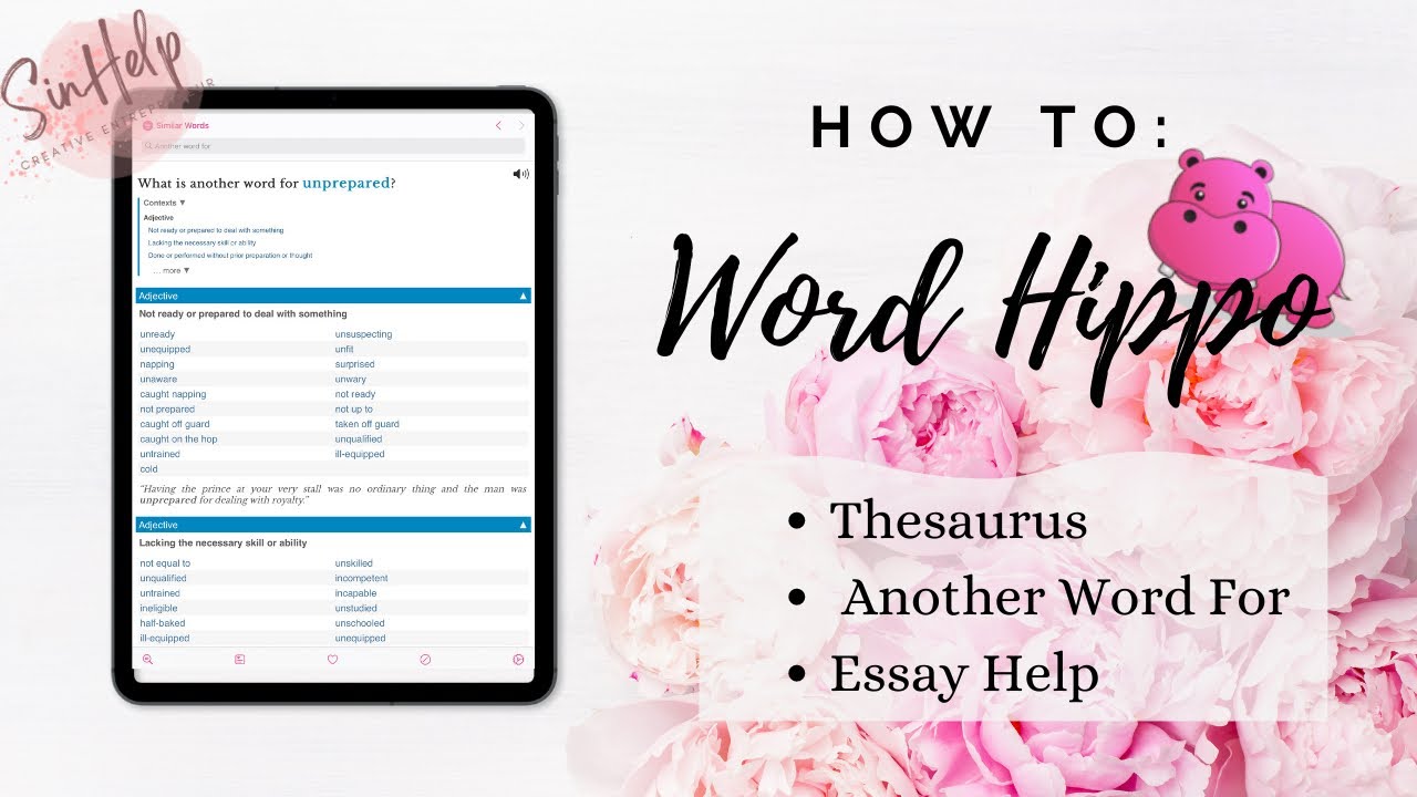 HOW TO: Word Hippo - College Writing - YouTube