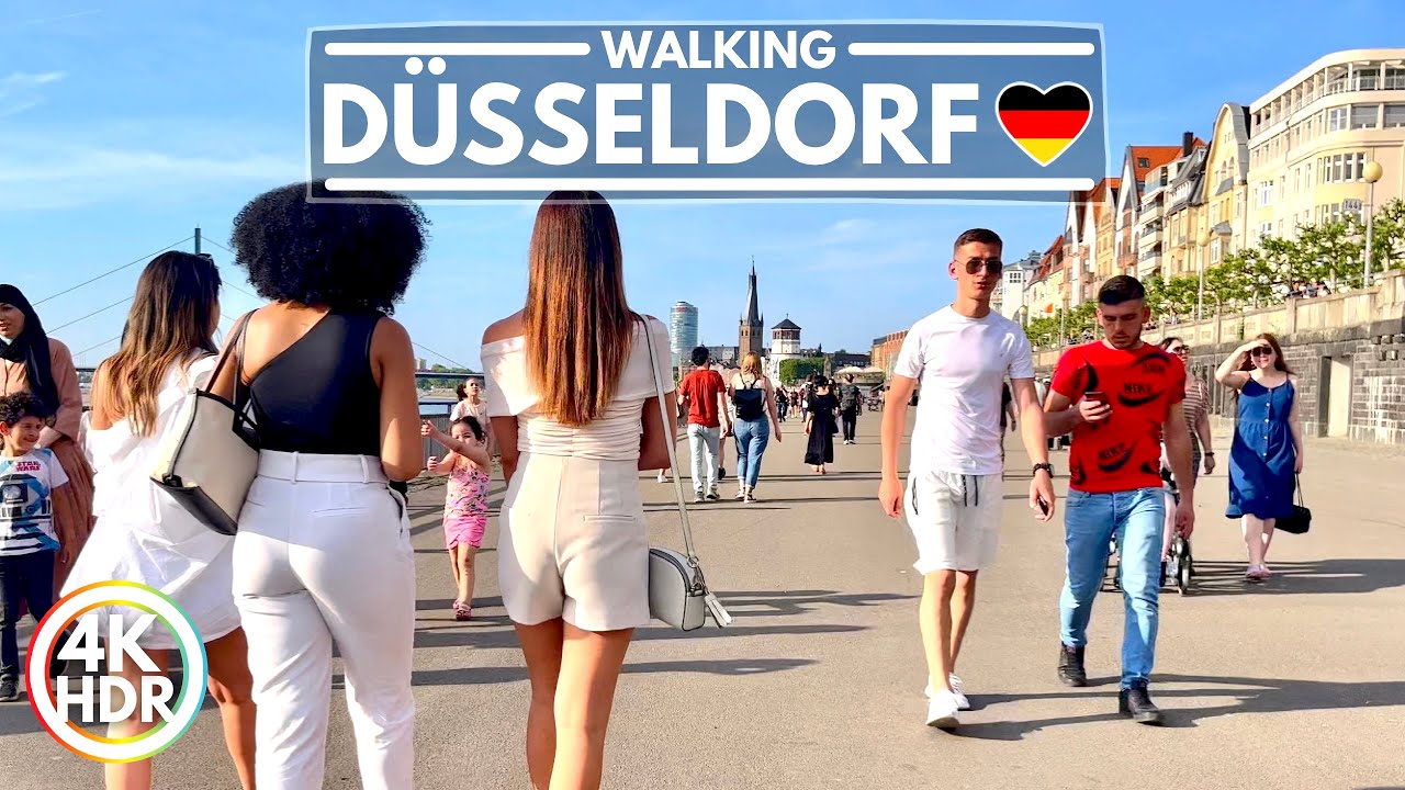 Summer Vibes in Germany! City Walk in Düsseldorf - 4K-HDR Walking Tour ...