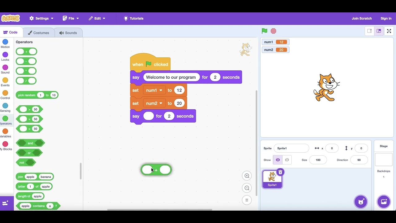 Variable In Scratch - YouTube