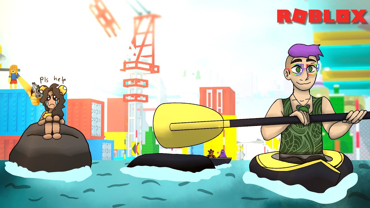Kayaking In Roblox But I Get Held Hostage (boat ride into a better life ...