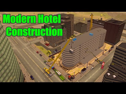 Modern Hotel Construction (Timelapse) - Relaxing Construction Simulator 2 Gameplay