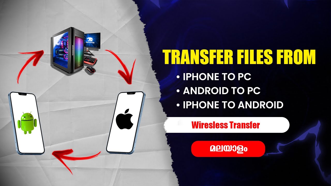 How to transfer files from iphone to computer easily malayalam | ios to ...