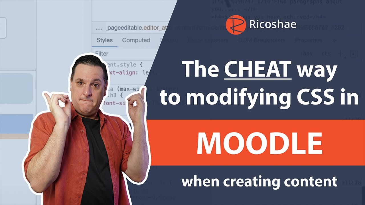 Modifying Css In Moodle Editor The Cheat Way When Creating Content 8110