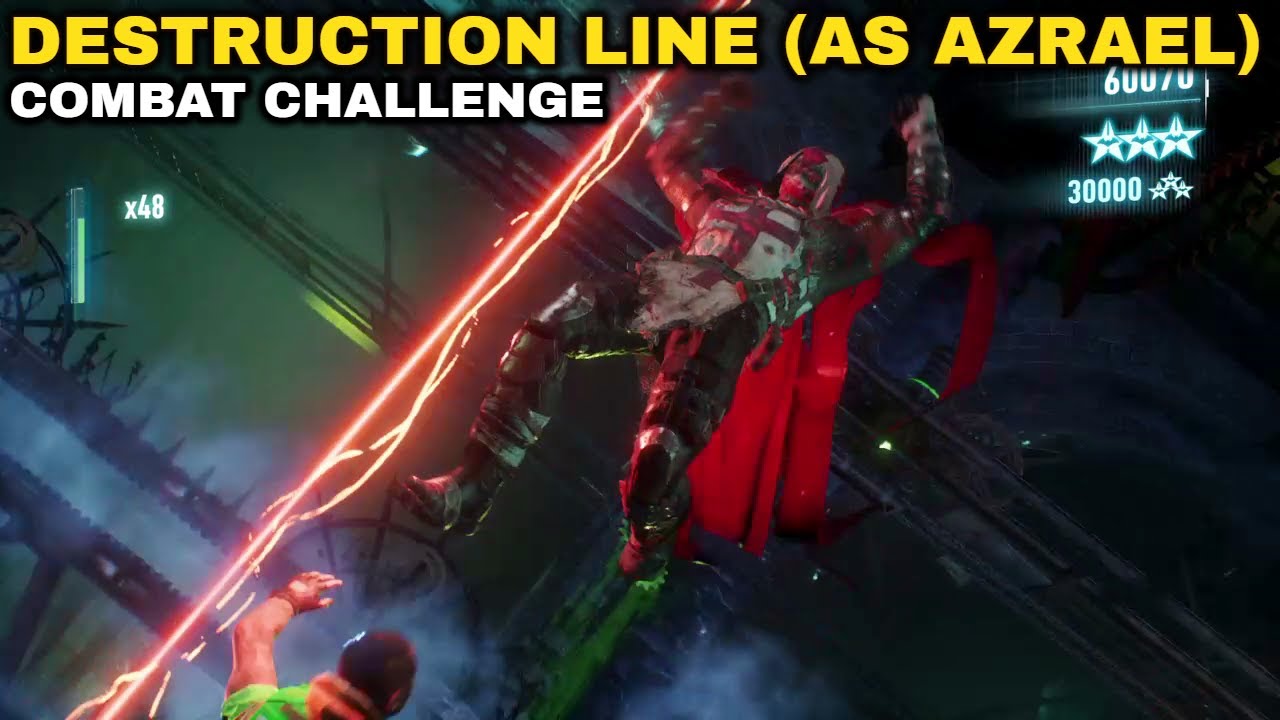 Batman: Arkham Knight - Destruction Line (as Azrael) - Combat Challenge ...