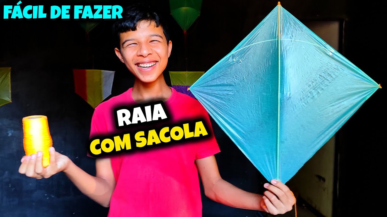 Pipa Raia de Sacola: A Mais Fácil de Fazer e de Voar! - YouTube