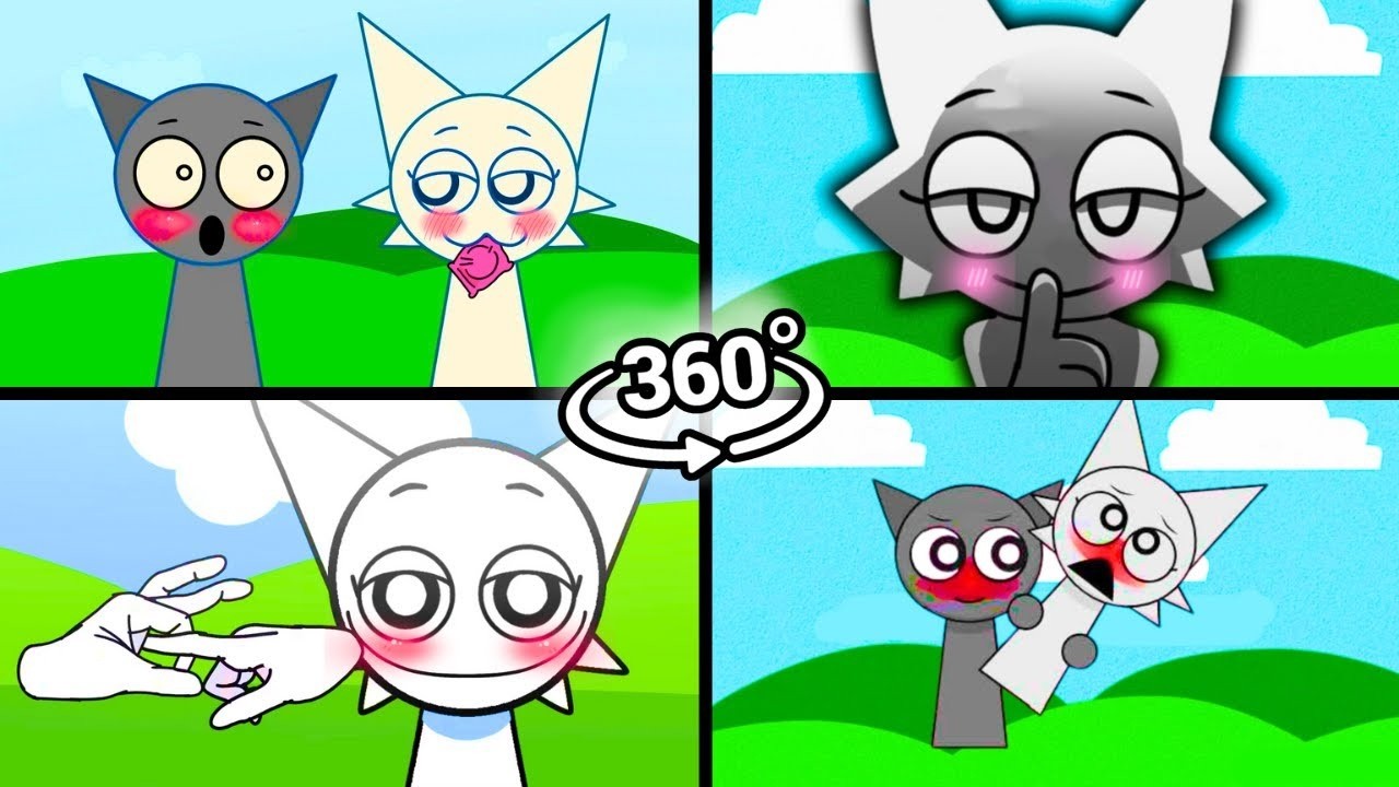 Wenda acting weird with Gray Sprunki animation in 360 VR - YouTube