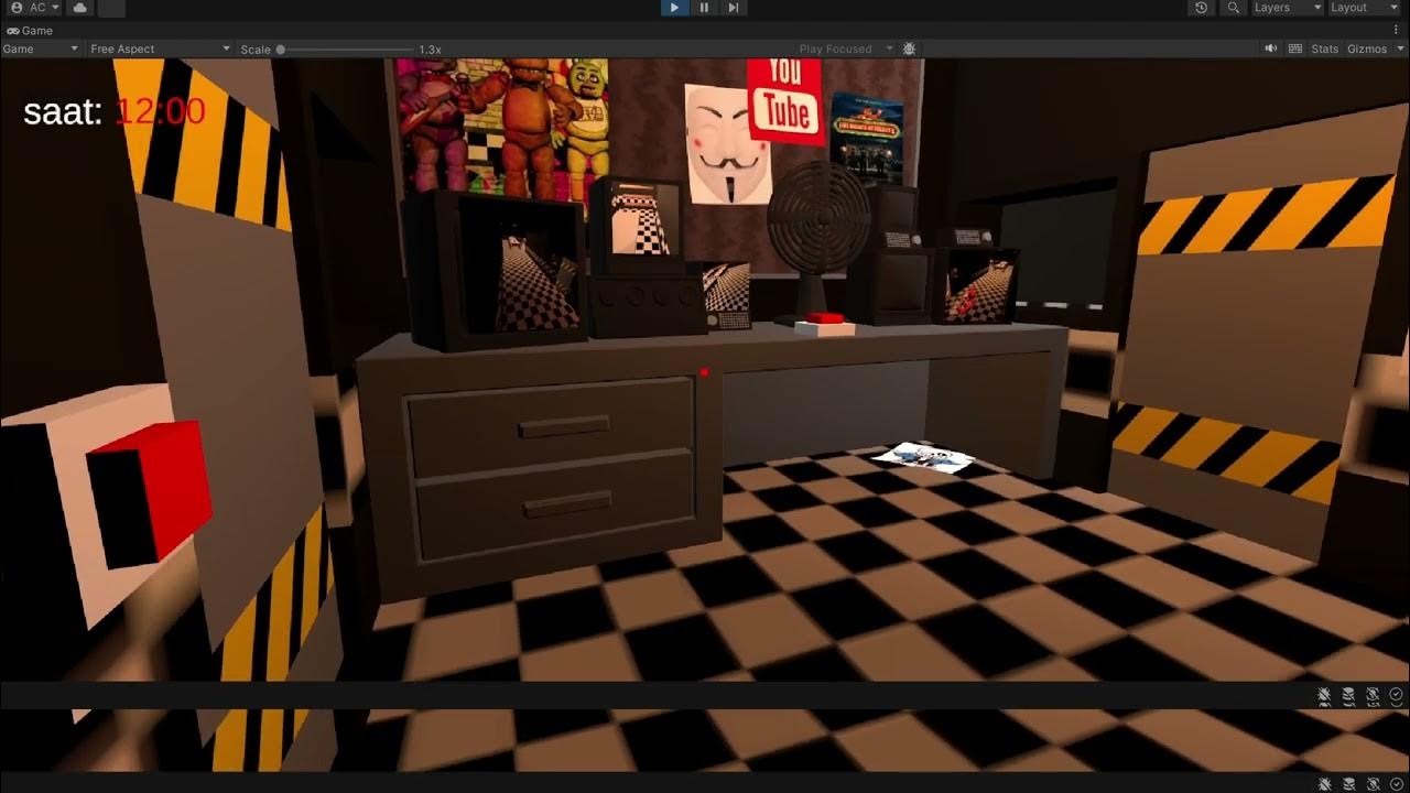 maske korku ( unity ) yeni güncelleme fnaf bölümü - YouTube