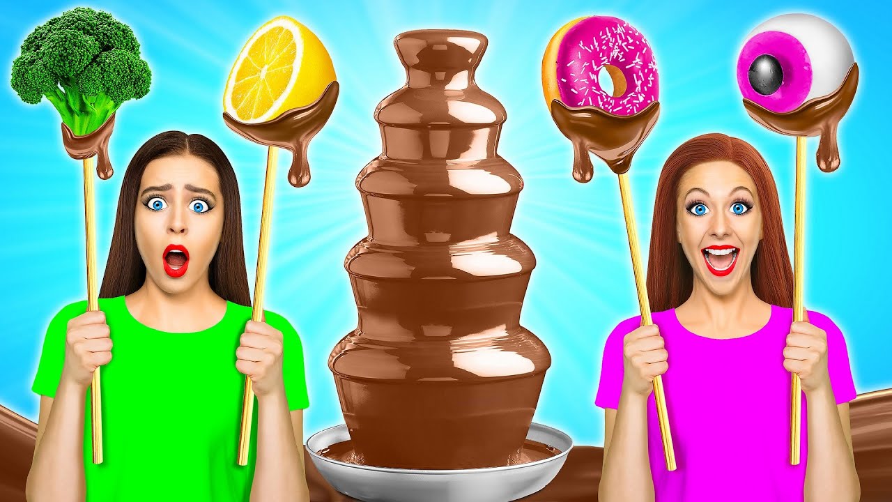Desafío De Fuente De Chocolate | Batalla de Comida por Multi DO Fun Challenge - YouTube