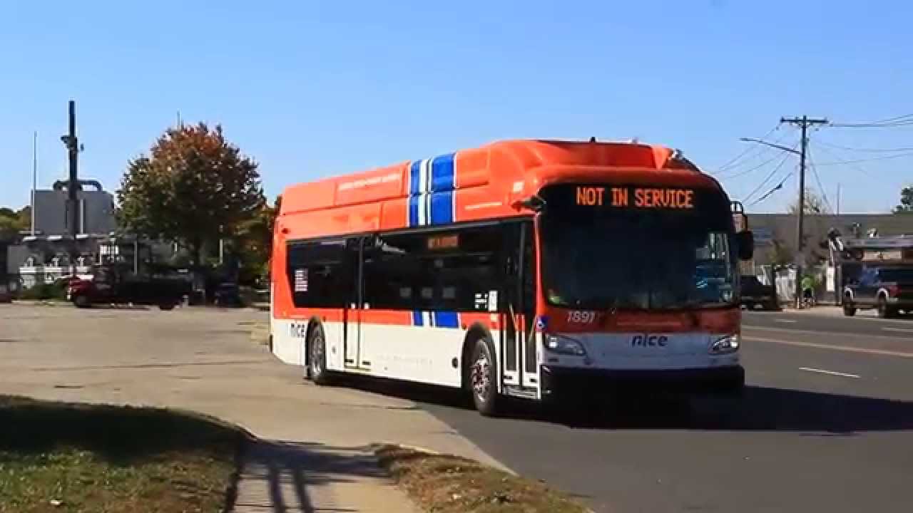 NICE Bus # 1891 Not in Service (Driver Training) @ Mitchel Field Bus ...