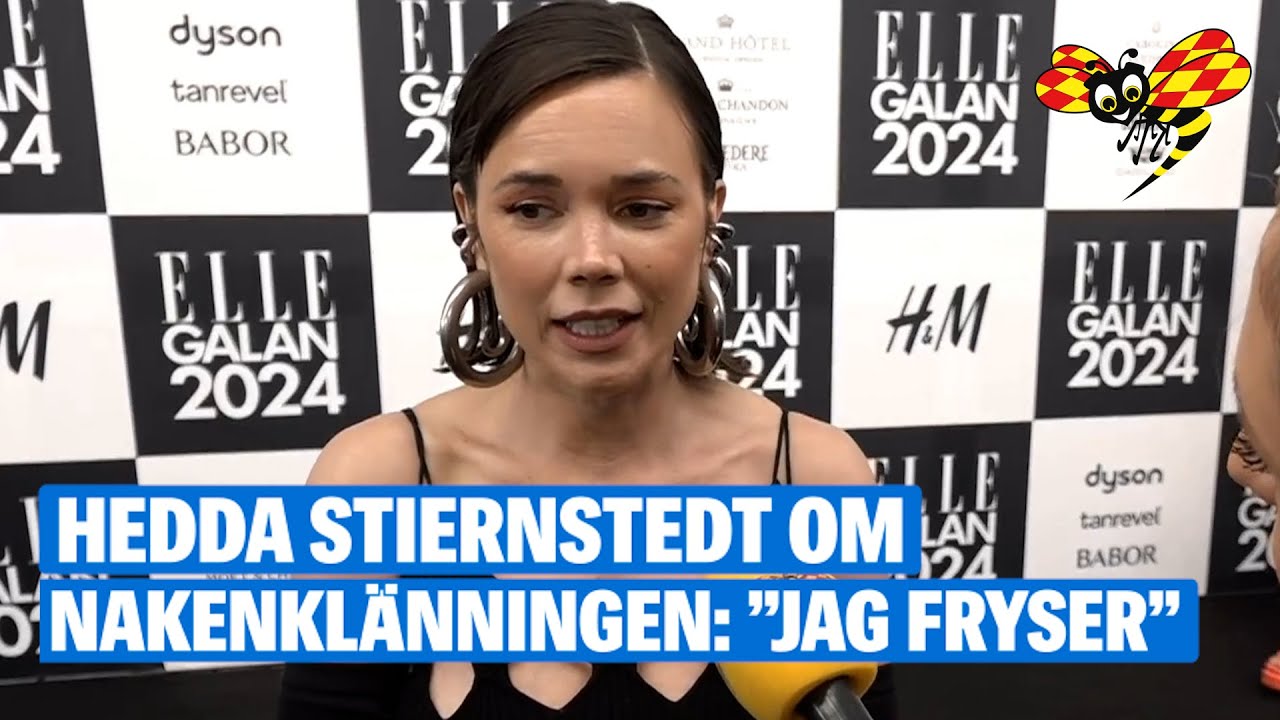 Hedda Stiernstedt på Elle-galans röda matta - YouTube