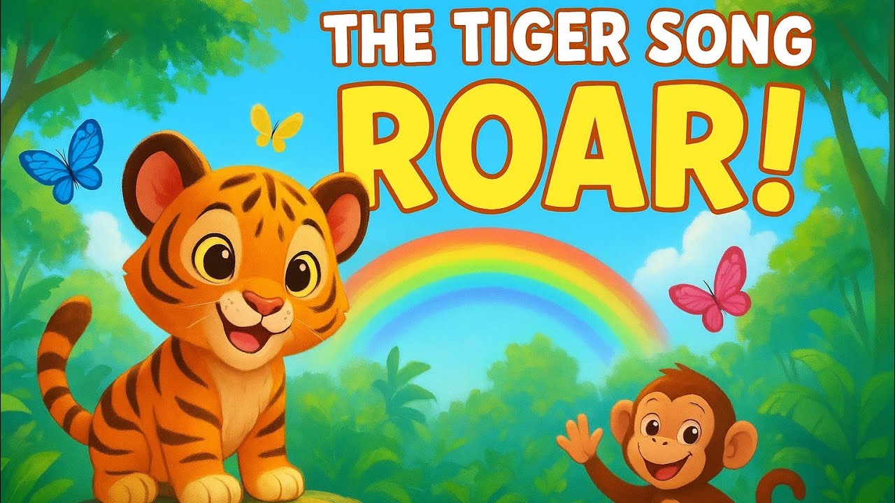 The Tiger Song 🐯 | Learning Animals Sounds for Kids | Fun Jungle ...
