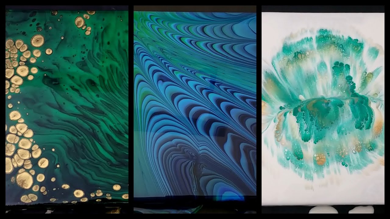 3 Acrylic Pours in 10 Minutes - 3 Different Abstract Paint Pouring ...