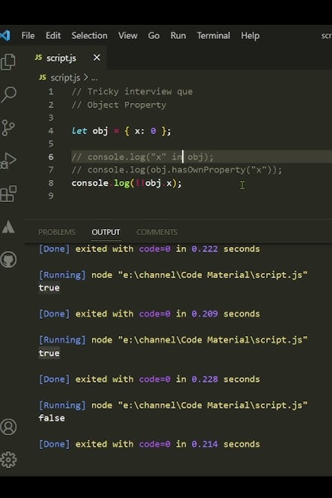 🚀 #9 | JavaScript Tricky Question Series – Object Property & Double Negation!! #javascript - YouTube