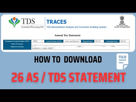 How to download 26as statement / TDS statement in Income tax portal ...