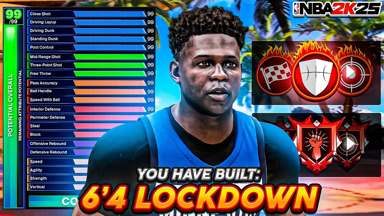 BEST UPDATED LOCKDOWN BUILD in NBA 2K25! FASTEST LOCKDOWN BUILD!! COMP ...