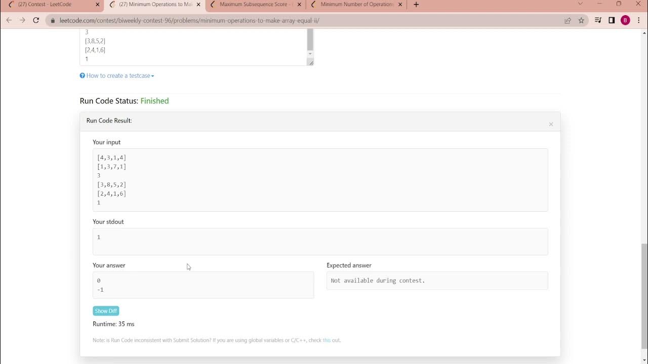 Leetcode Biweekly Contest 96 Minimum Operations To Make Array Equal
