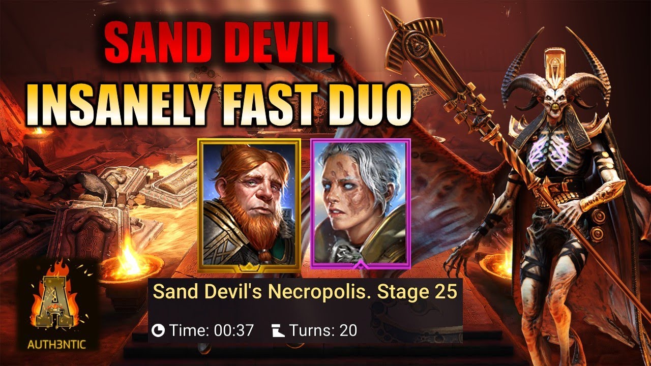 Fastest Sand Devil 25 Duo Team! God-Seeker + Gnut Showcase! Raid Shadow ...
