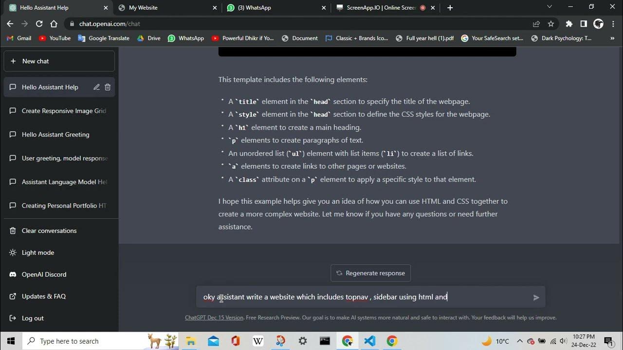 Website Building Using Chatgpt Youtube