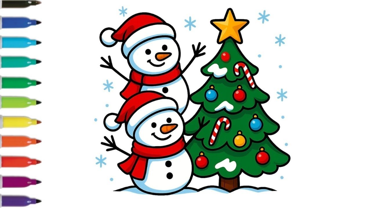 How To Draw 🎄 Easy Christmas Tree Drawing for Kids | Step by Step ...