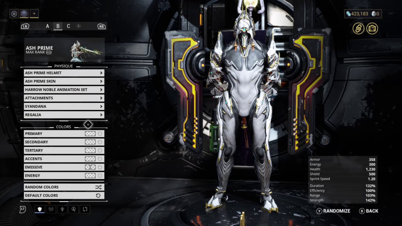 Warframe Ash Prime fashion frame (read description plz) - YouTube