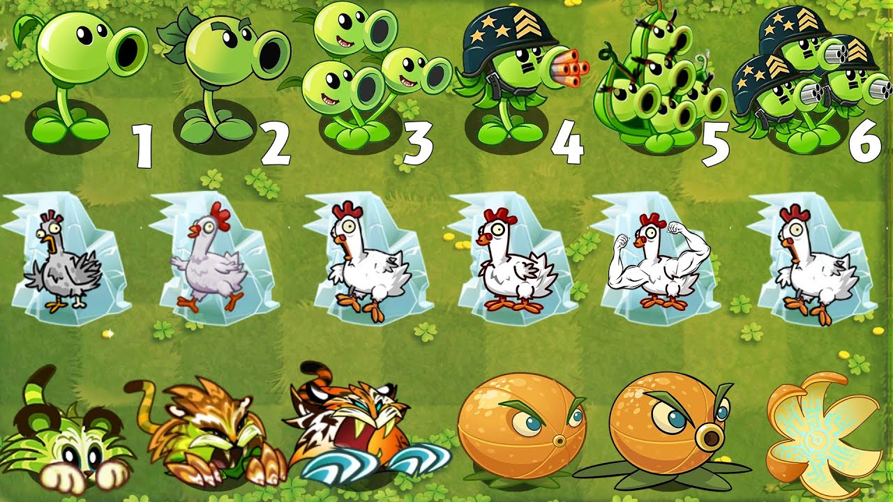 Pvz 2 Gameplay - All Plants Power Up Vs Frozen Chicken Zombie LEVEL 100 ...