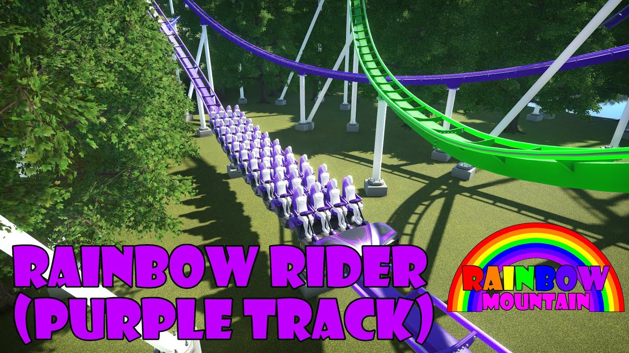 Planet Coaster: Rainbow Rider (Purple) (Rainbow Mountain) - YouTube