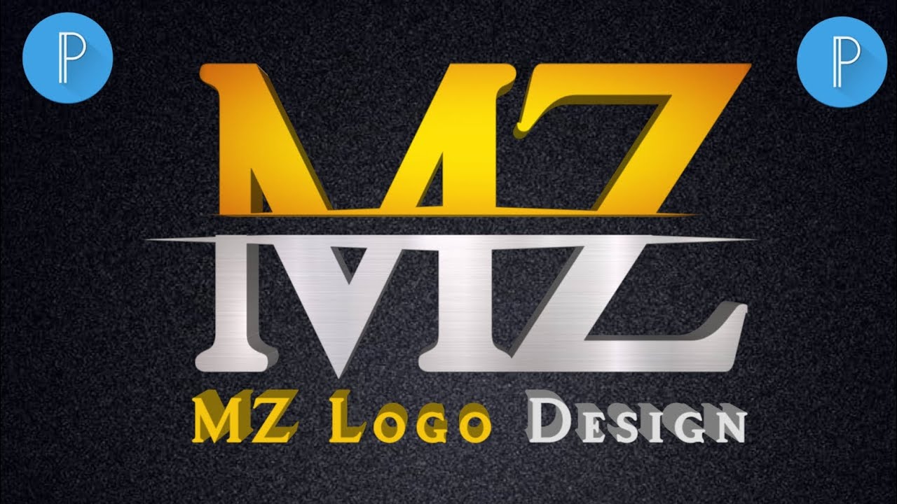 MZ Logo Design On Android Phone | M Z Logo Design in Pixellab ...