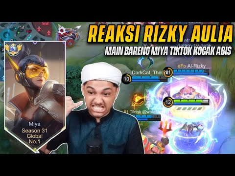 REAKSI RIZKY AULIA KETIKA MAIN BARENG MIYA TIKTOK DAN TOP GLOBAL FRANCO! | TOP GLOBAL 1 MIYA - MLBB