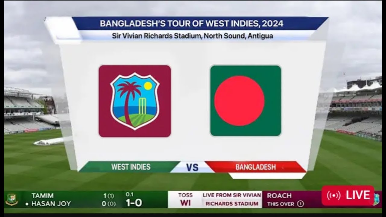 ban vs wi live match today - YouTube