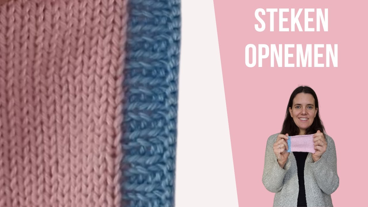 Steken opnemen aan de zijkant - bijvoorbeeld voor vest - YouTube