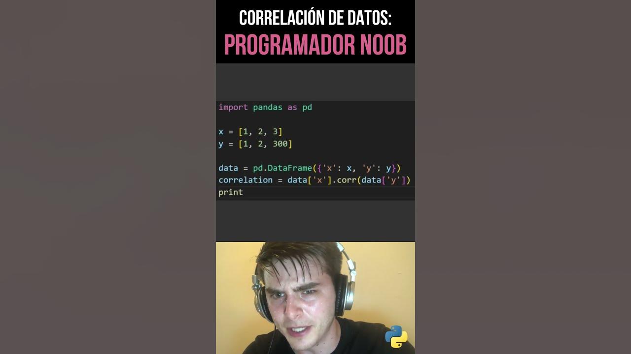 Calcula Correlación en Python: pandas vs. statistics.correlation - YouTube