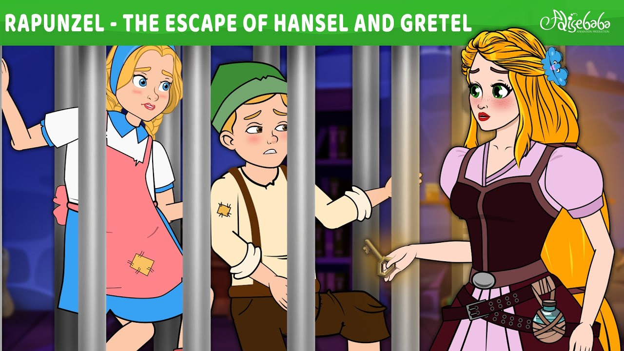Rapunzel with Hansel and Gretel 🍭 | Bedtime Stories for Kids in English ...