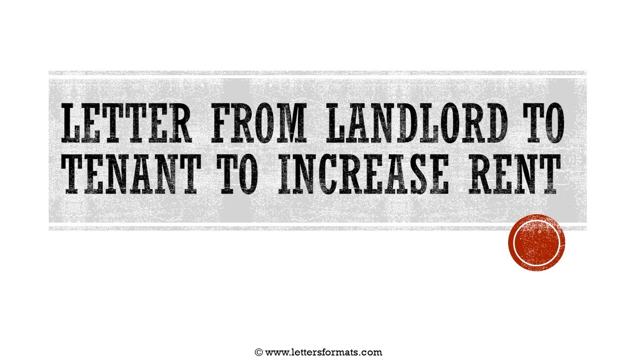 How To Write A Letter To Tenant To Raise House Rent YouTube how-to-write-a-letter-to-tenant-to-raise-house-rent-youtube