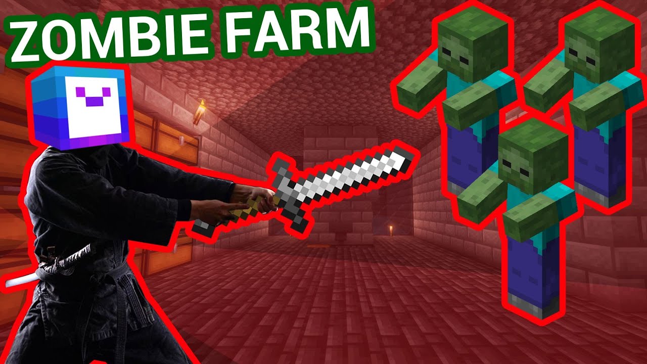 Making a zombie xp farm in my minecraft forever world - YouTube