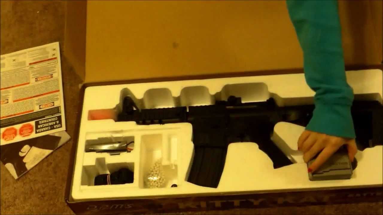 DPMS Airsoft Kitty Kat M4 Unboxing - YouTube